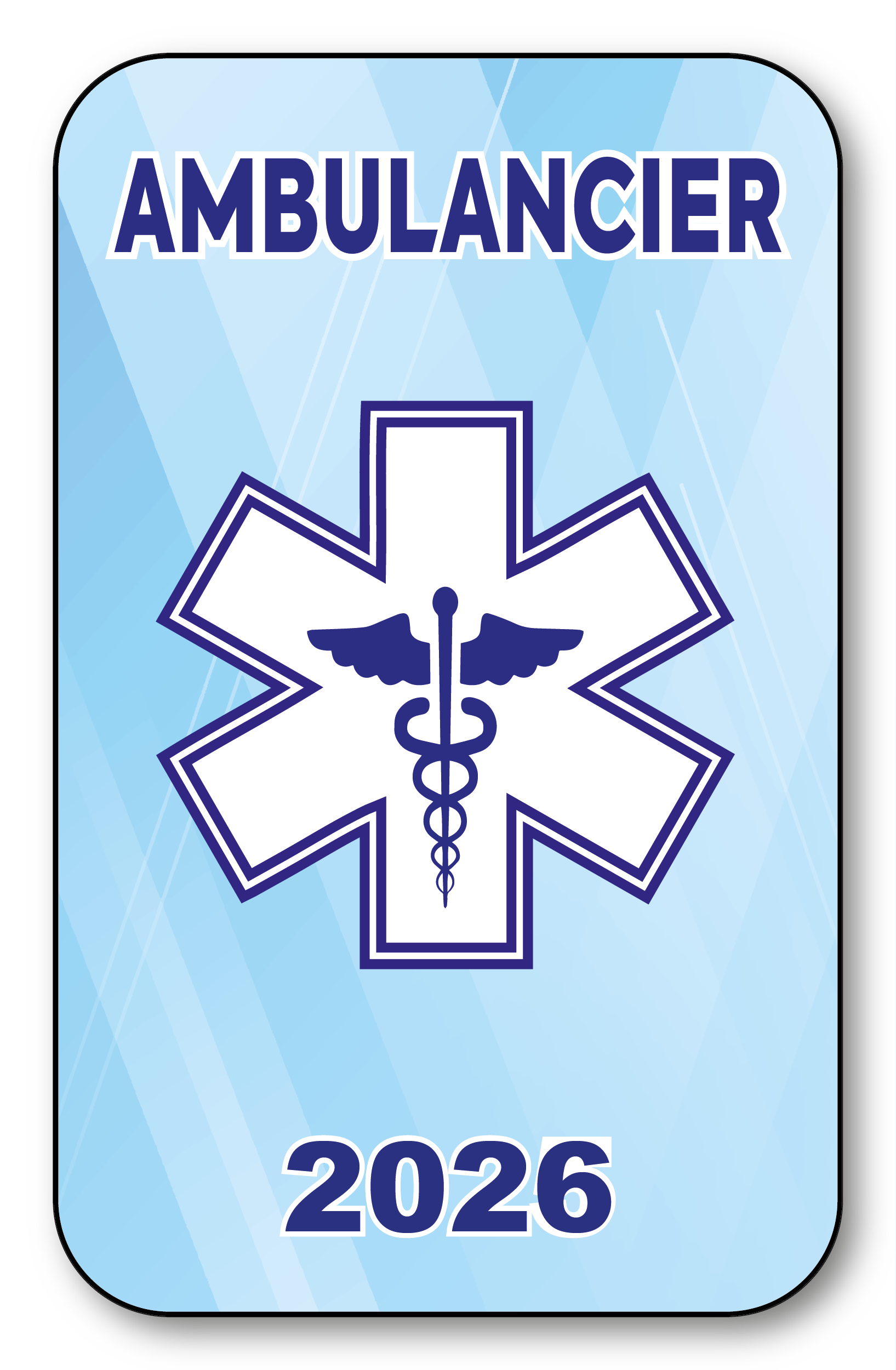 Autocollant Sticker - Vignette Caducée 2026 pour Pare Brise en Vitroph