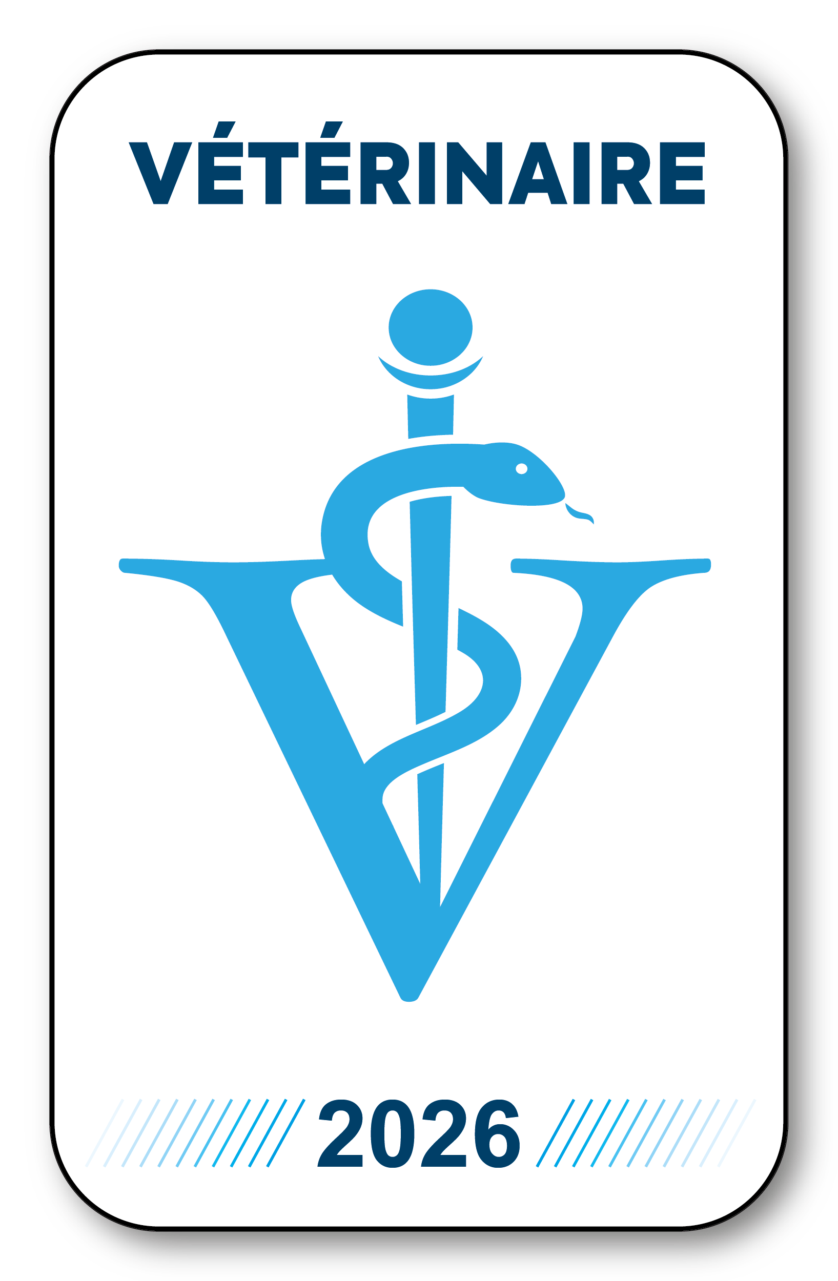 Autocollant Sticker - Vignette Caducée 2025 pour Pare Brise en Vitroph