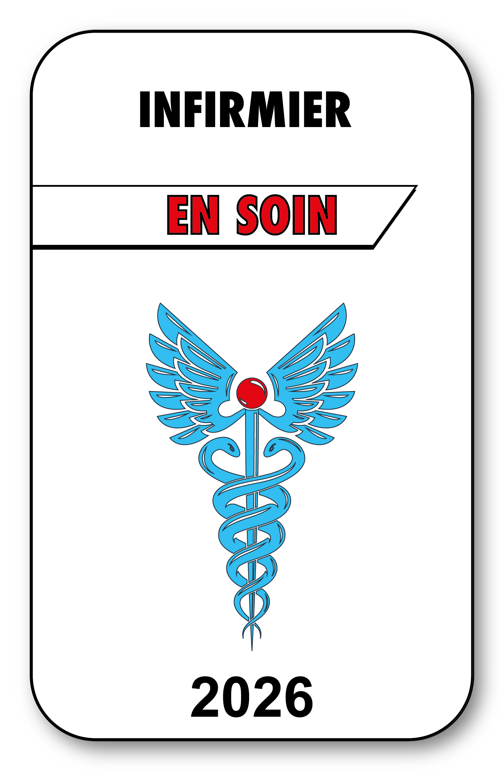 Autocollant Sticker - Vignette Caducée 2025 pour Pare Brise en Vitroph